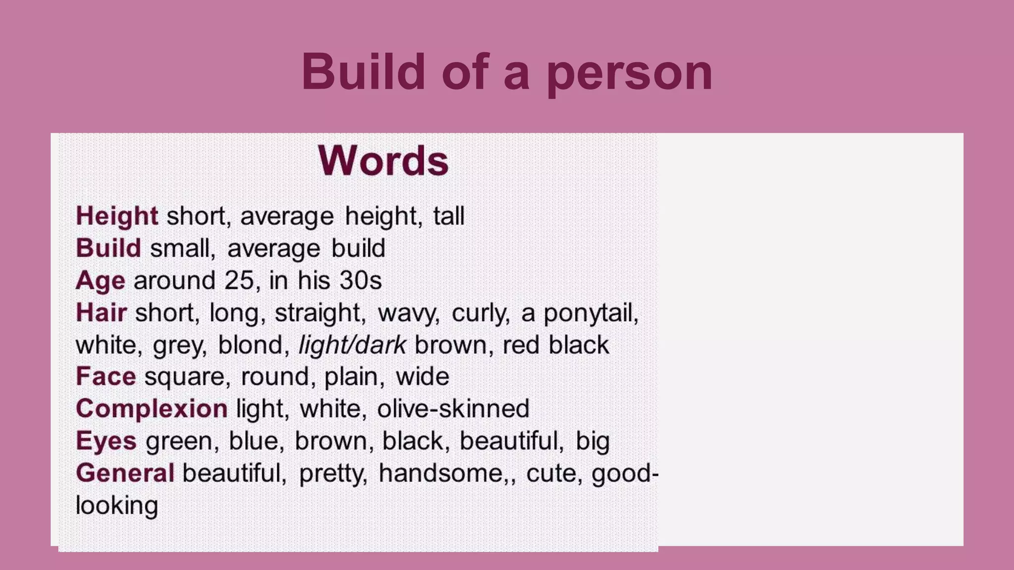 Describing appearance | PPT