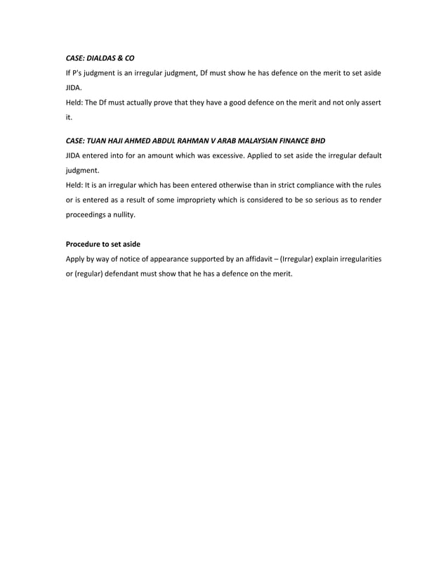 Appearance and default judgment | DOC