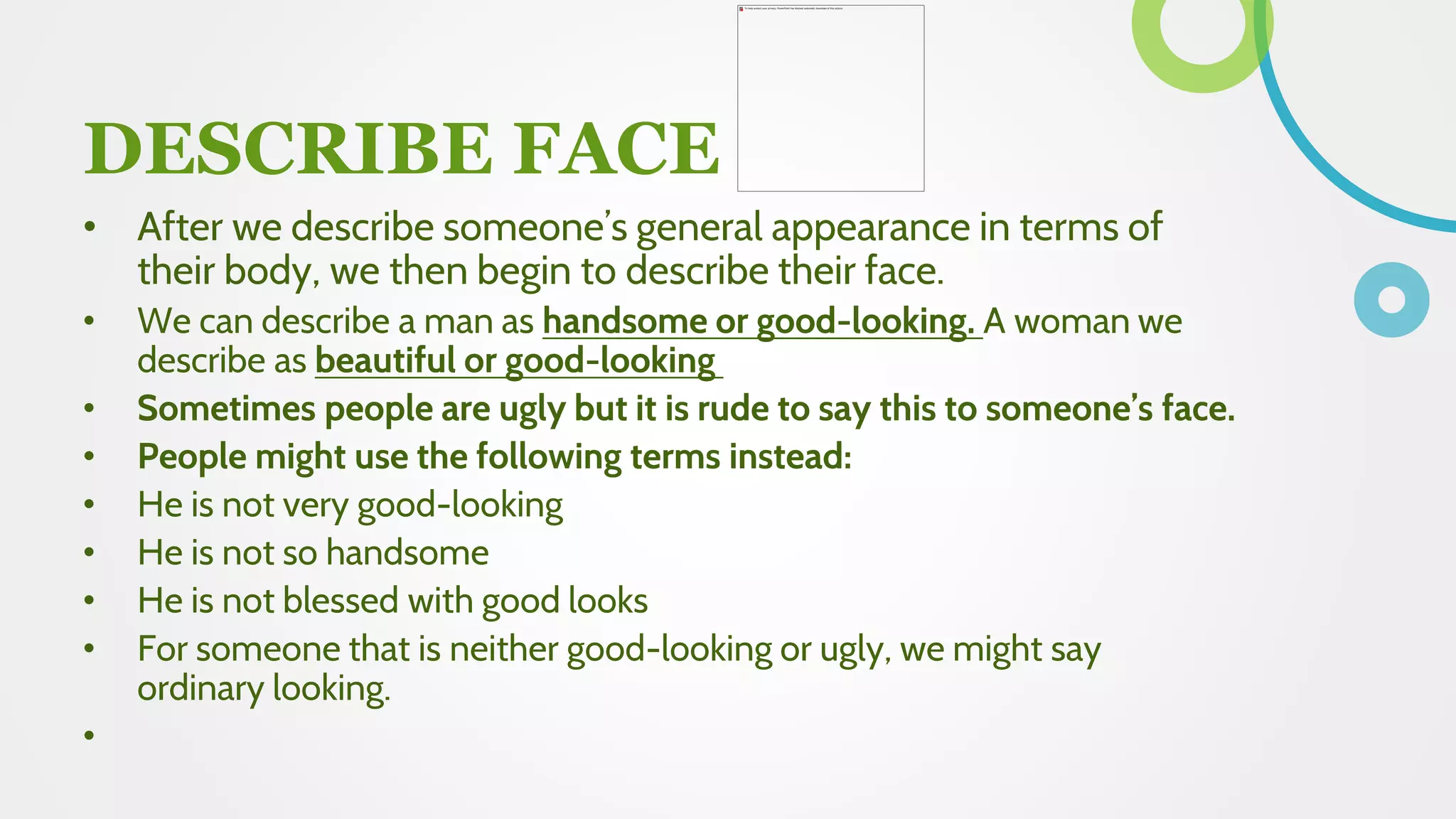 Appearance description | PPT