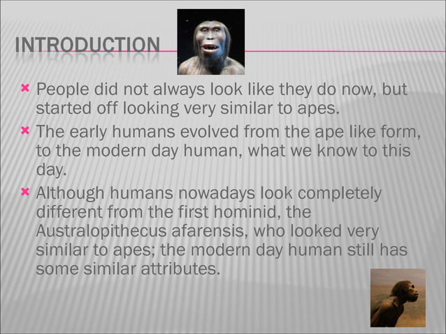Appearance of early humans | PPT