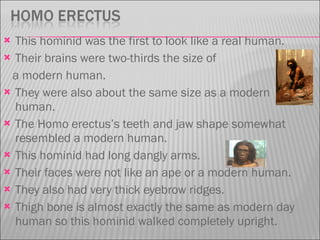 Appearance of early humans | PPT