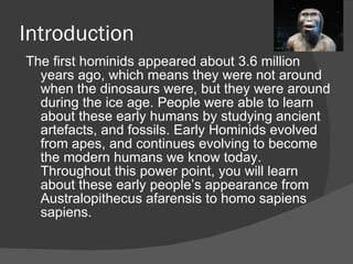Appearance of early humans | PPT