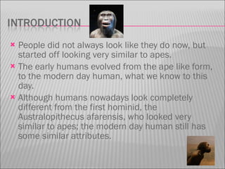 Appearance of early humans | PPT