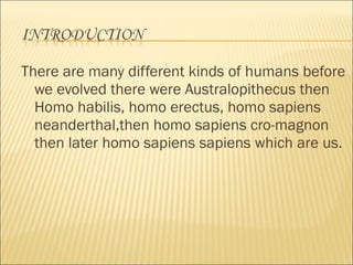 Appearance of early humans | PPT
