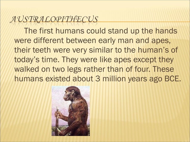 Appearance of early humans | PPT | Biological Sciences | Science