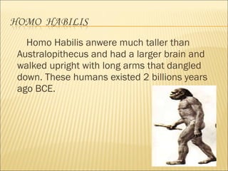 Appearance of early humans | PPT