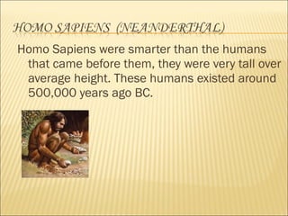 Appearance of early humans | PPT