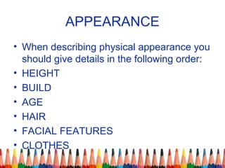 Appearances | PPT