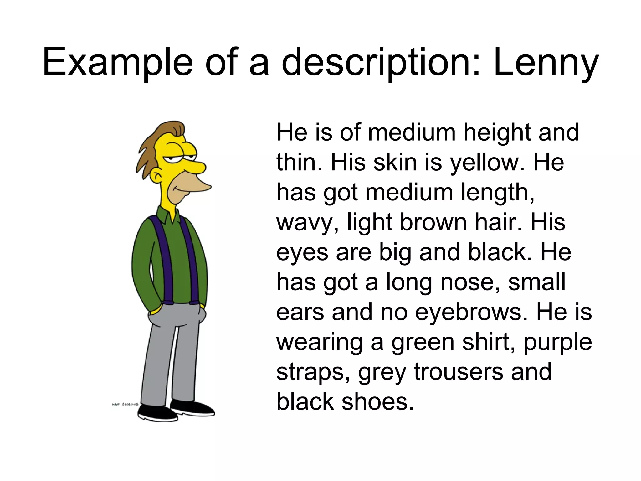 Appearance vocabulary | PPT