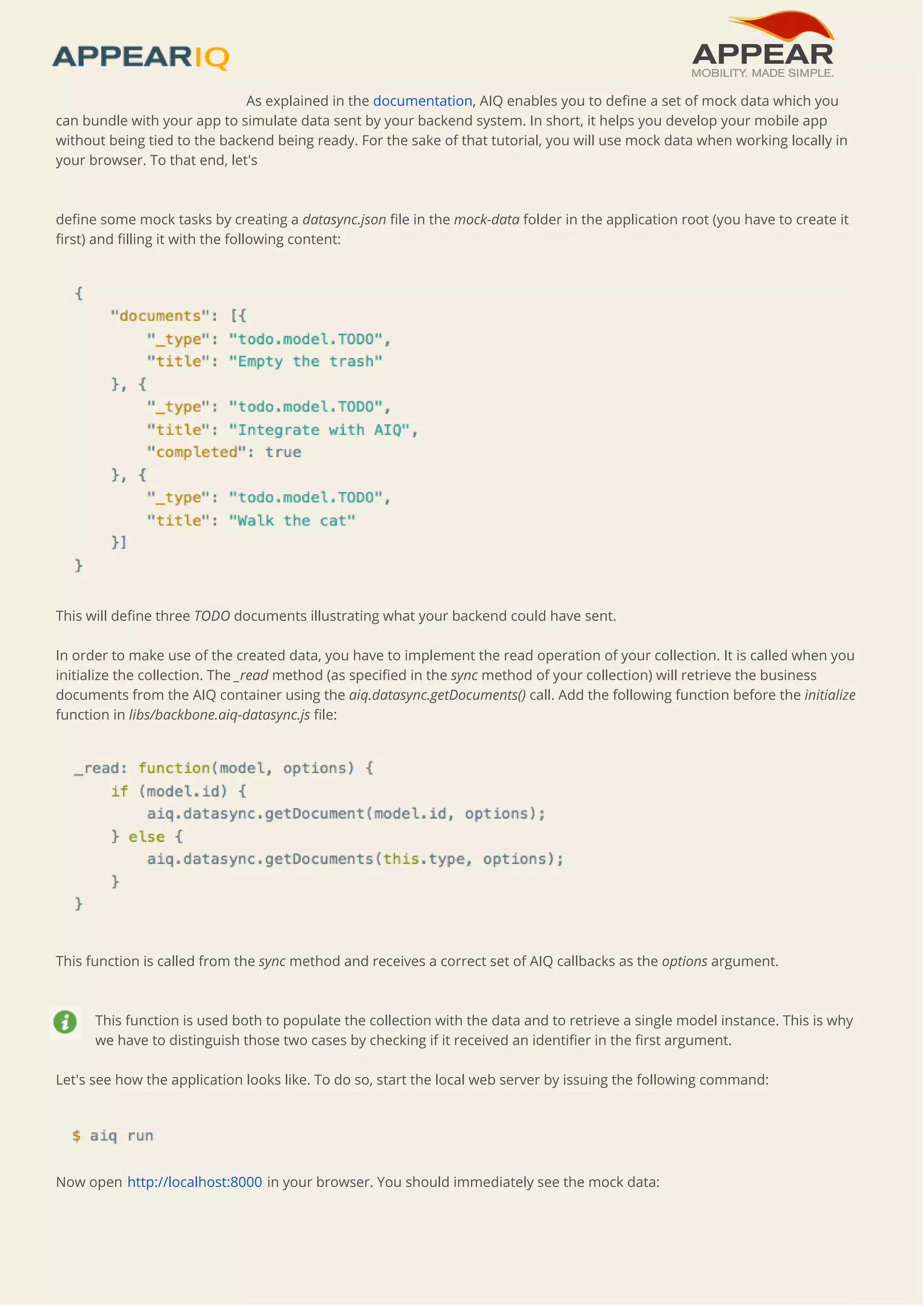 Appear IQ - Tutorials Backbone.js