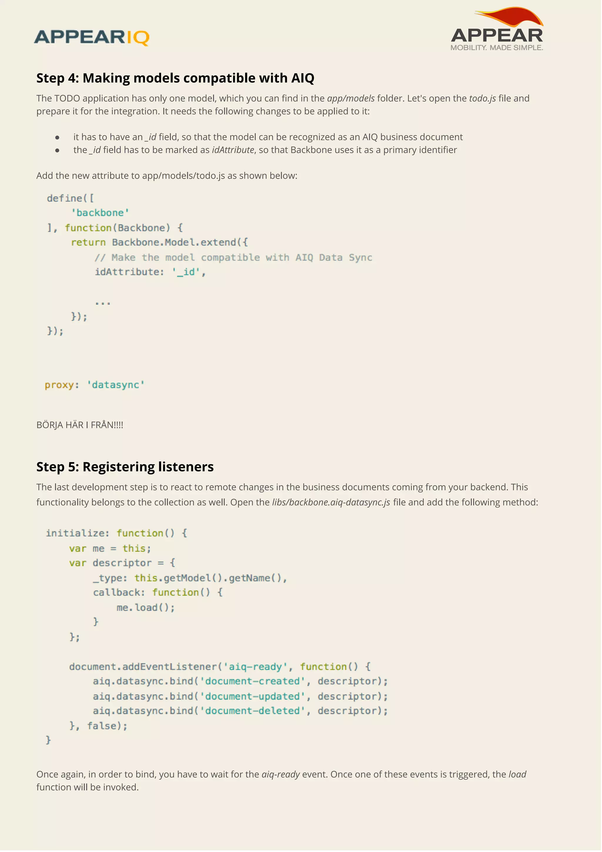 Appear IQ - Tutorials Backbone.js