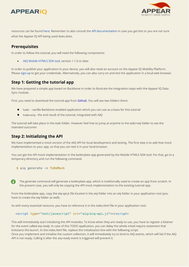 Appear IQ - Tutorials Backbone.js