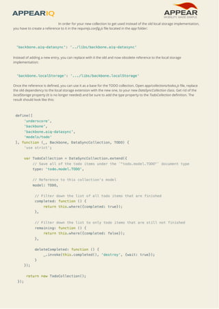 Appear IQ - Tutorials Backbone.js
