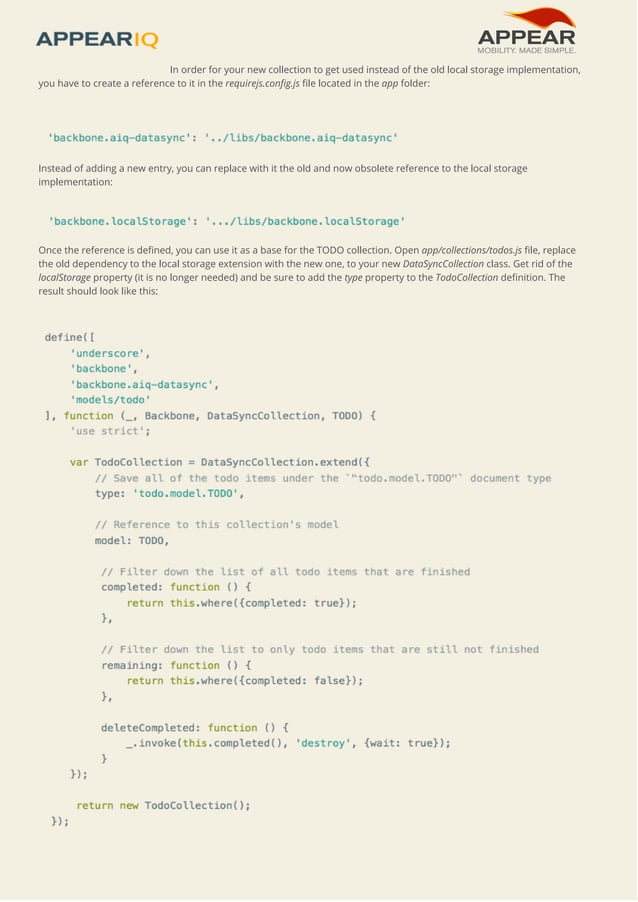 Appear IQ - Tutorials Backbone.js