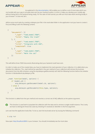 Appear IQ - Tutorials Backbone.js