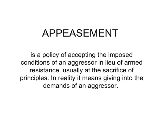 Appeasement | PPT