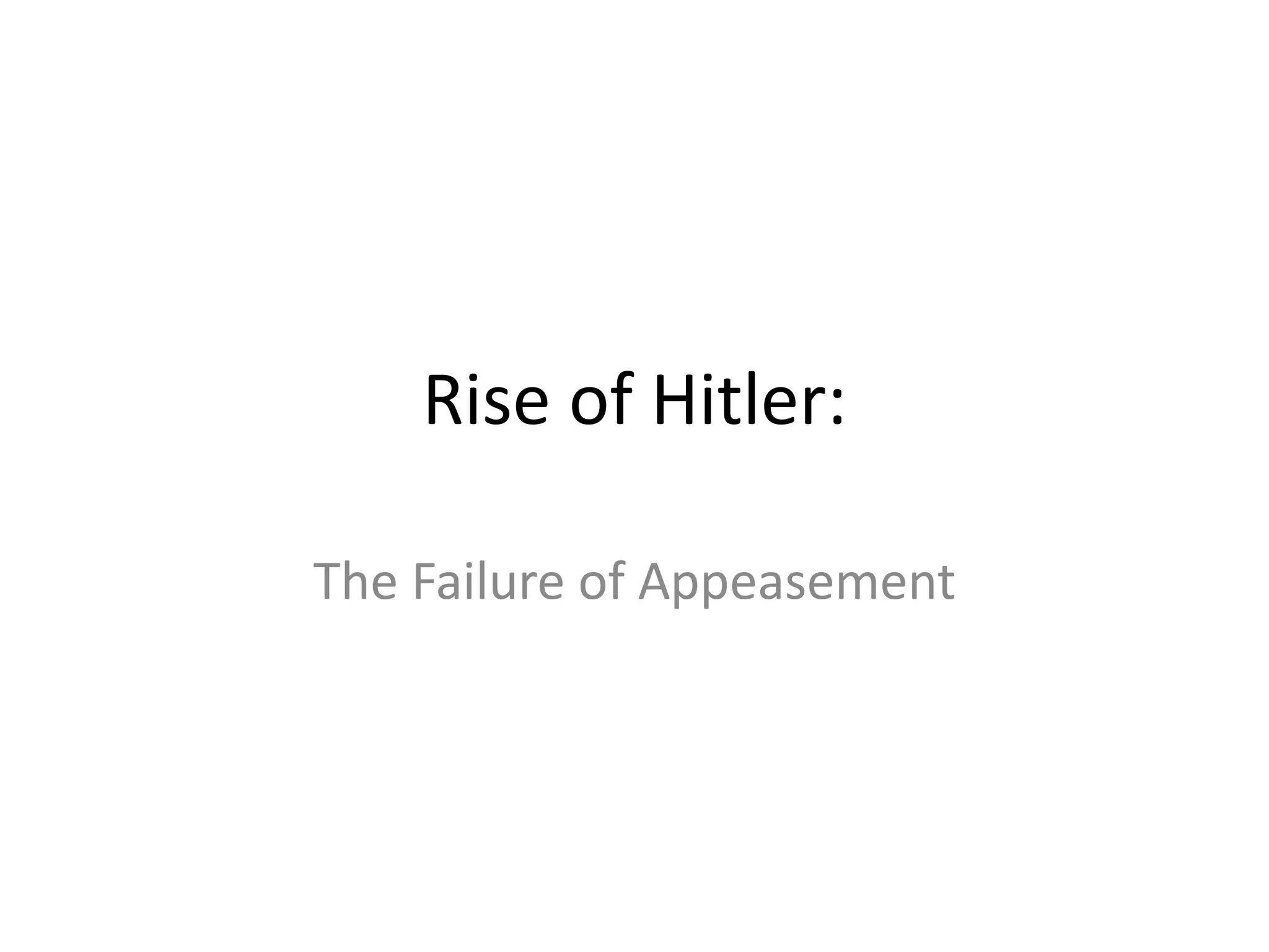 Appeasement | PPT