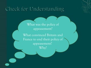 World History - Appeasement | PPT | Political Issues & policy | Politics