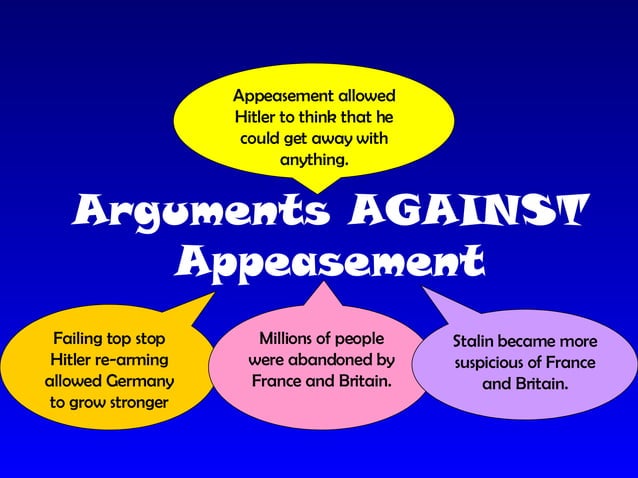 Appeasement | PPT | Death, Injury, or Military Conflict | Sensitive Topics