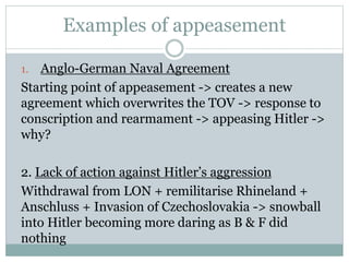 WWII in Europe: The Policy of Appeasement | PPT