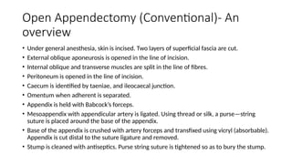 Appendectomy.pptx procedures laprascopic and open methods | PPTX
