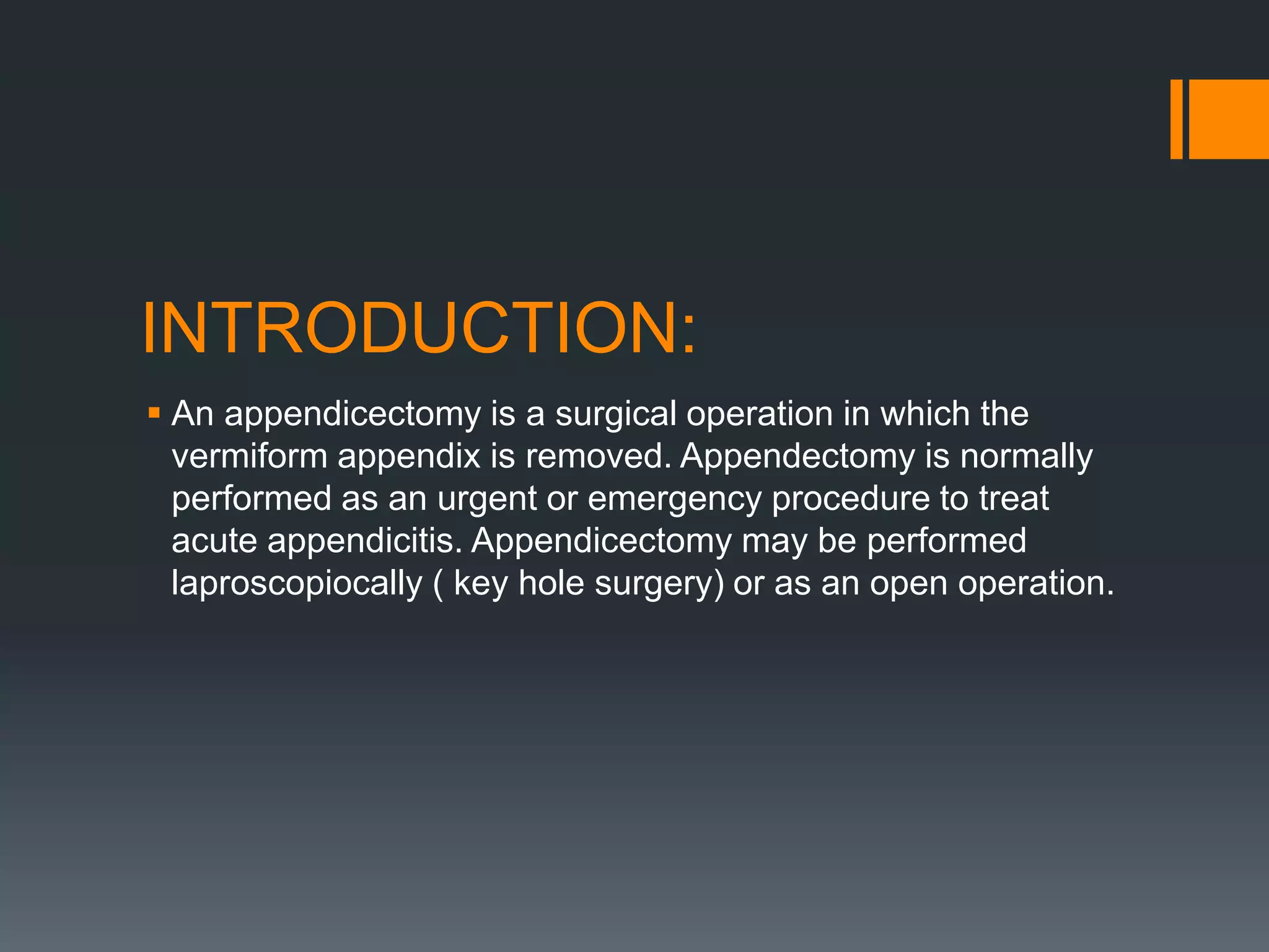 Appendicectomy | PPTX