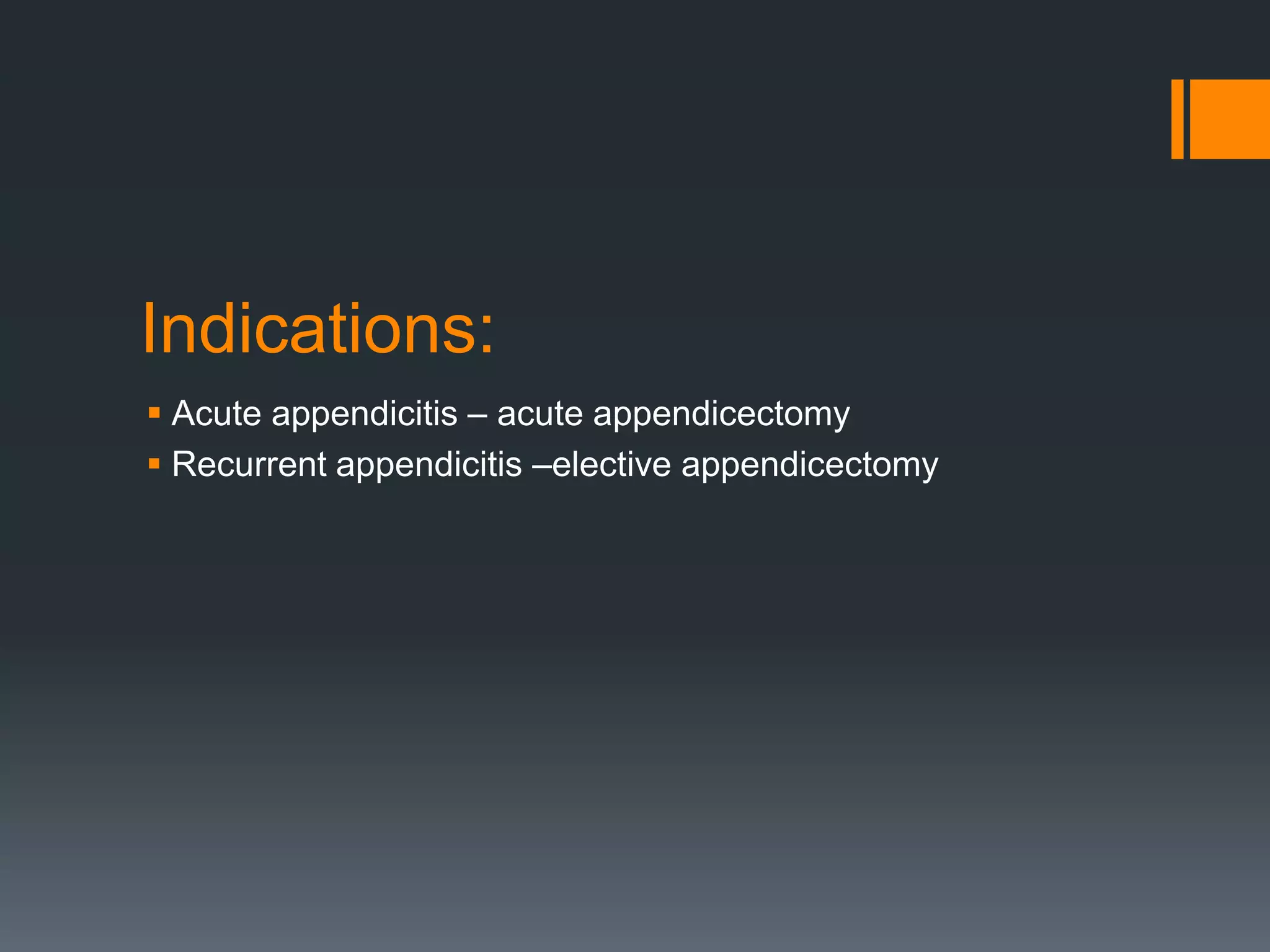 Appendicectomy | PPTX