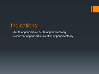 Appendicectomy | PPTX