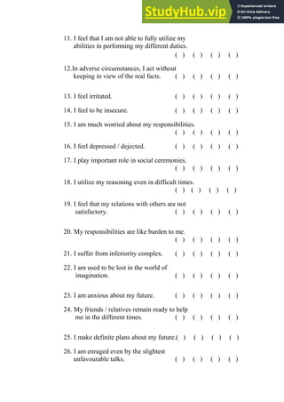 APPENDICES APPENDIX A ACADEMIC STRESS SCALE | PDF