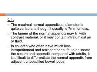 Imaging in Appendicitis | PPTX
