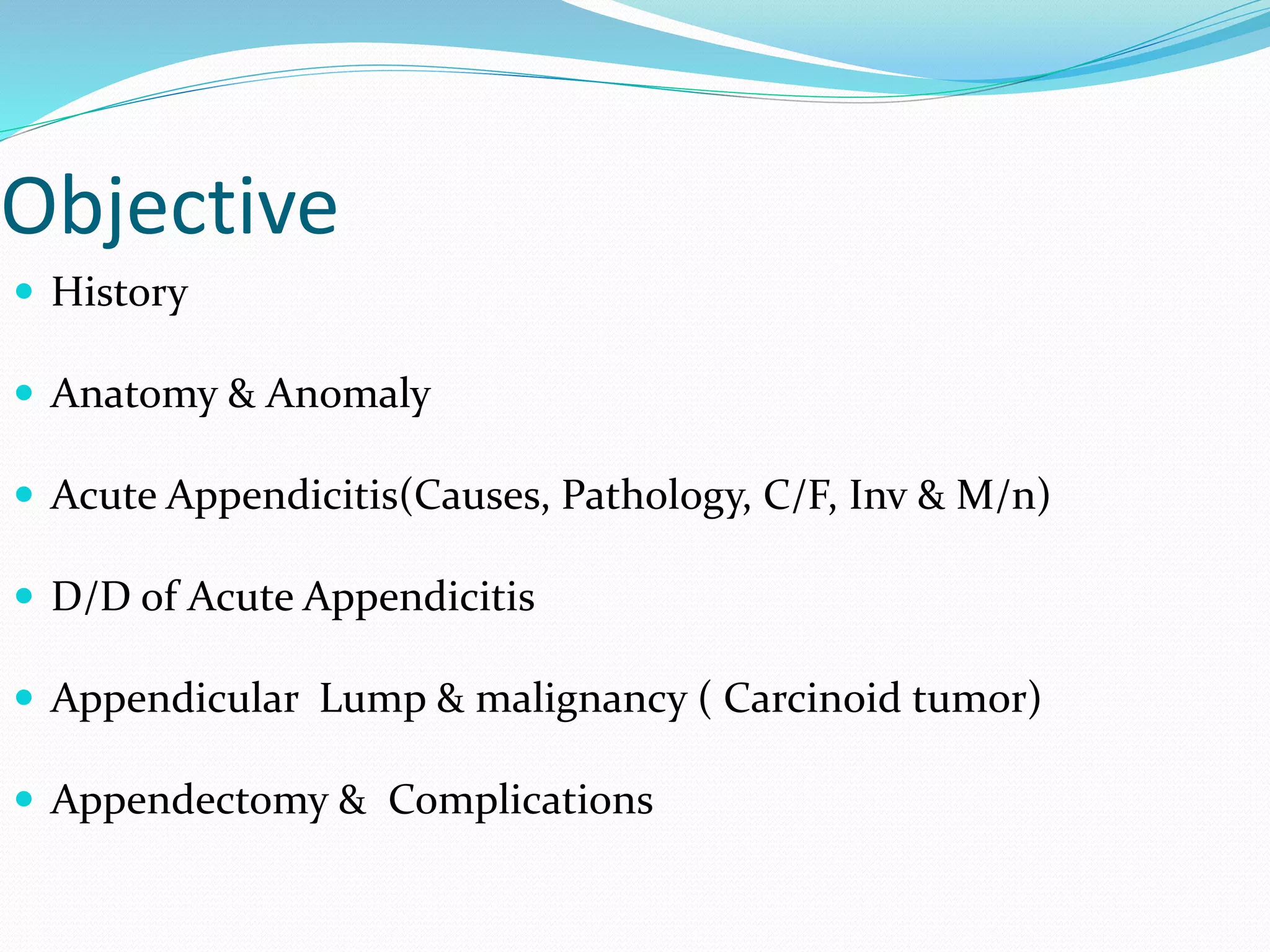 Appendicitis PPT By Dr Anil Kumar, Assist Professor,Gen Surgery, AIIMS ...