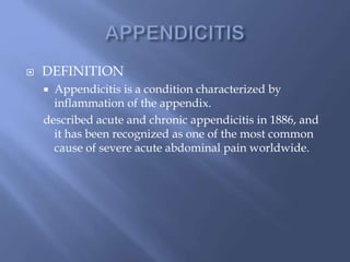 Appendicitis | PPTX