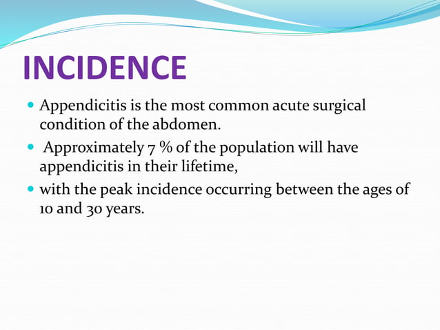 Appendicitis | PPTX | Digestive Disorders | Diseases and Conditions
