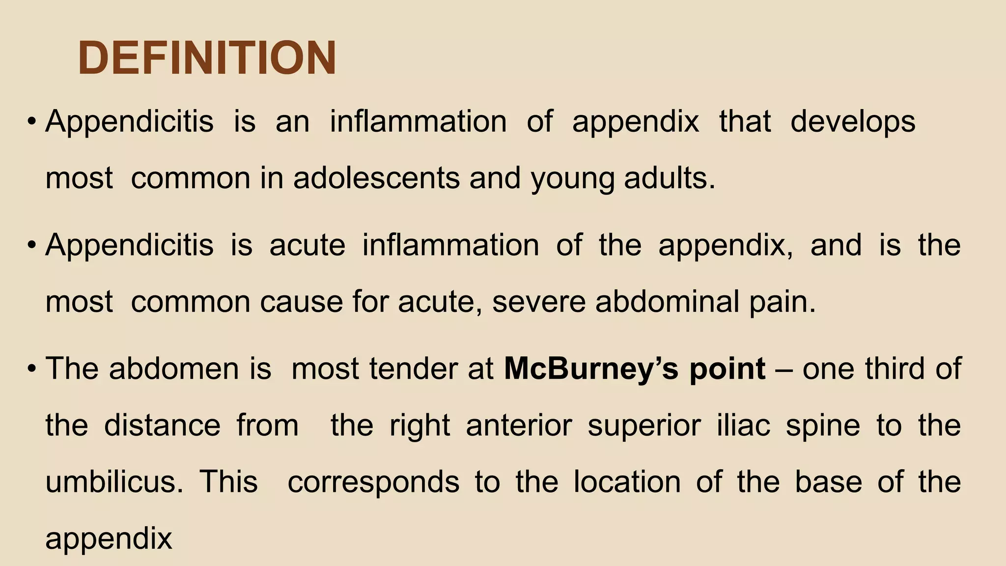 Appendicitis | PPTX