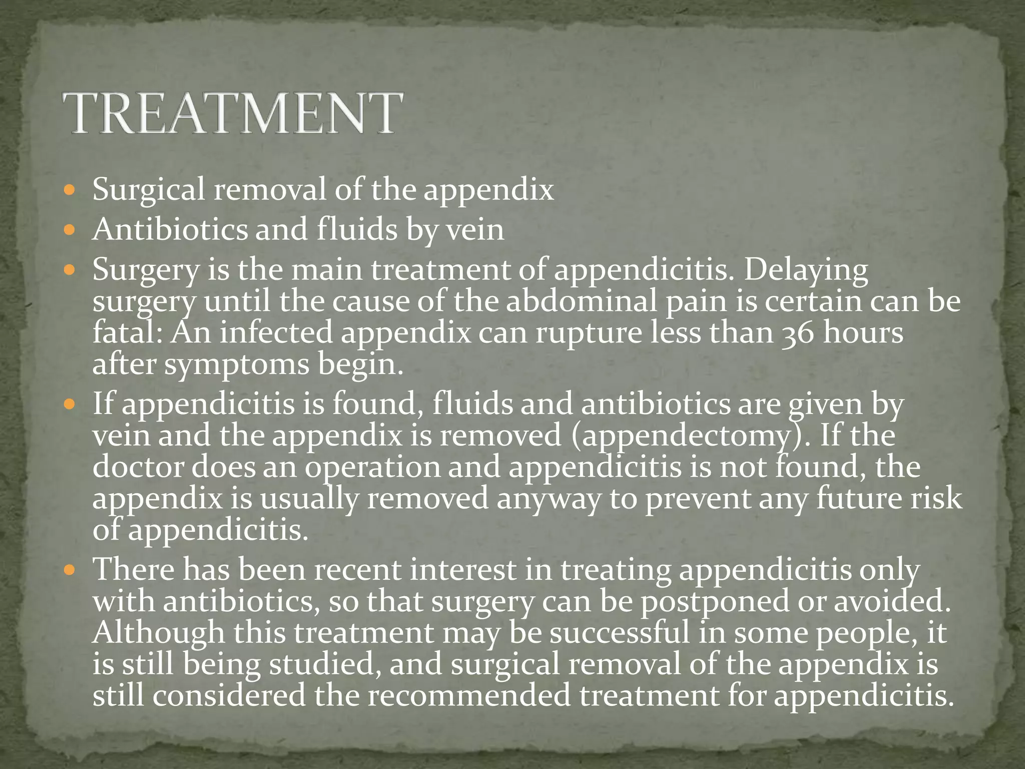 Appendicitis | PPTX