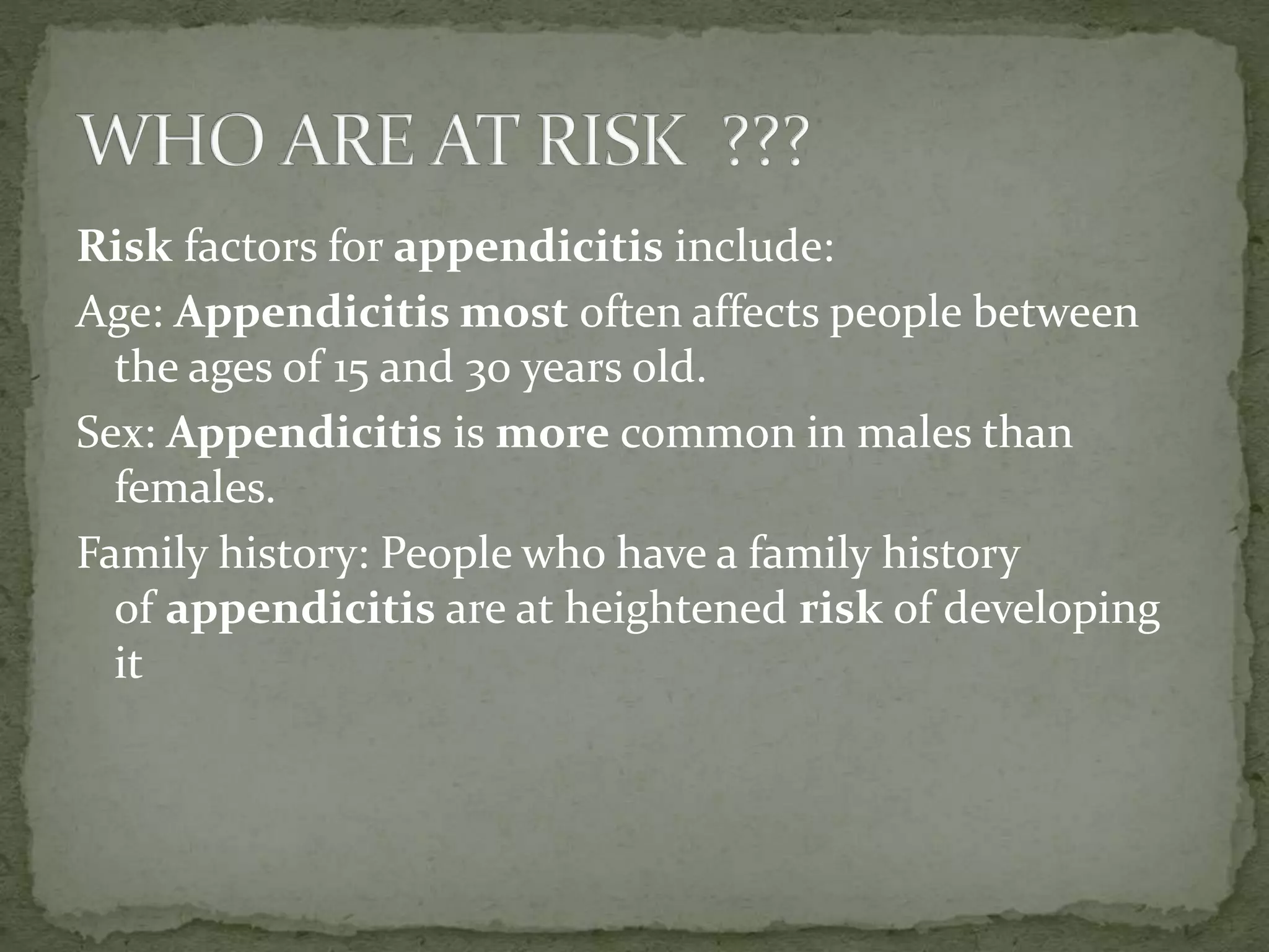 Appendicitis | PPTX