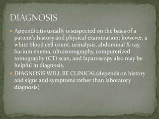 Appendicitis | PPTX