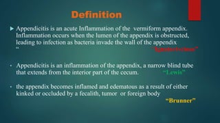 Appendicitis | PPTX