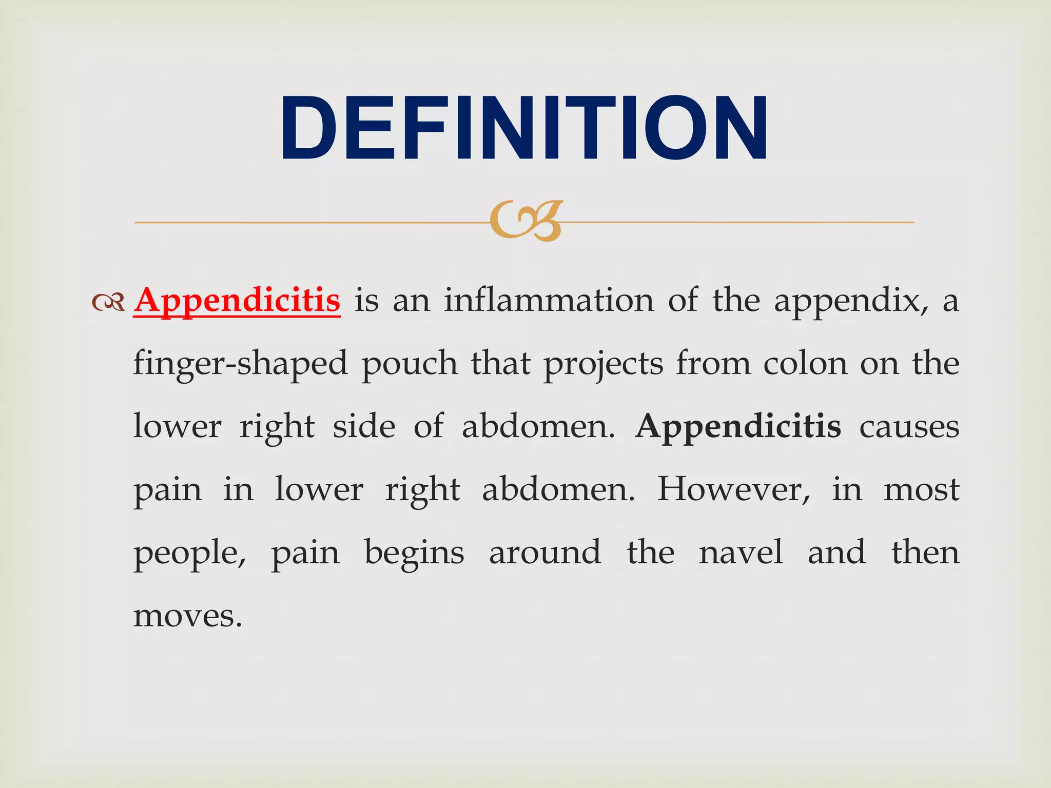 Appendicitis | PPTX