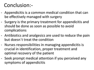 Appendicitis.pptx | Digestive Disorders | Diseases and Conditions