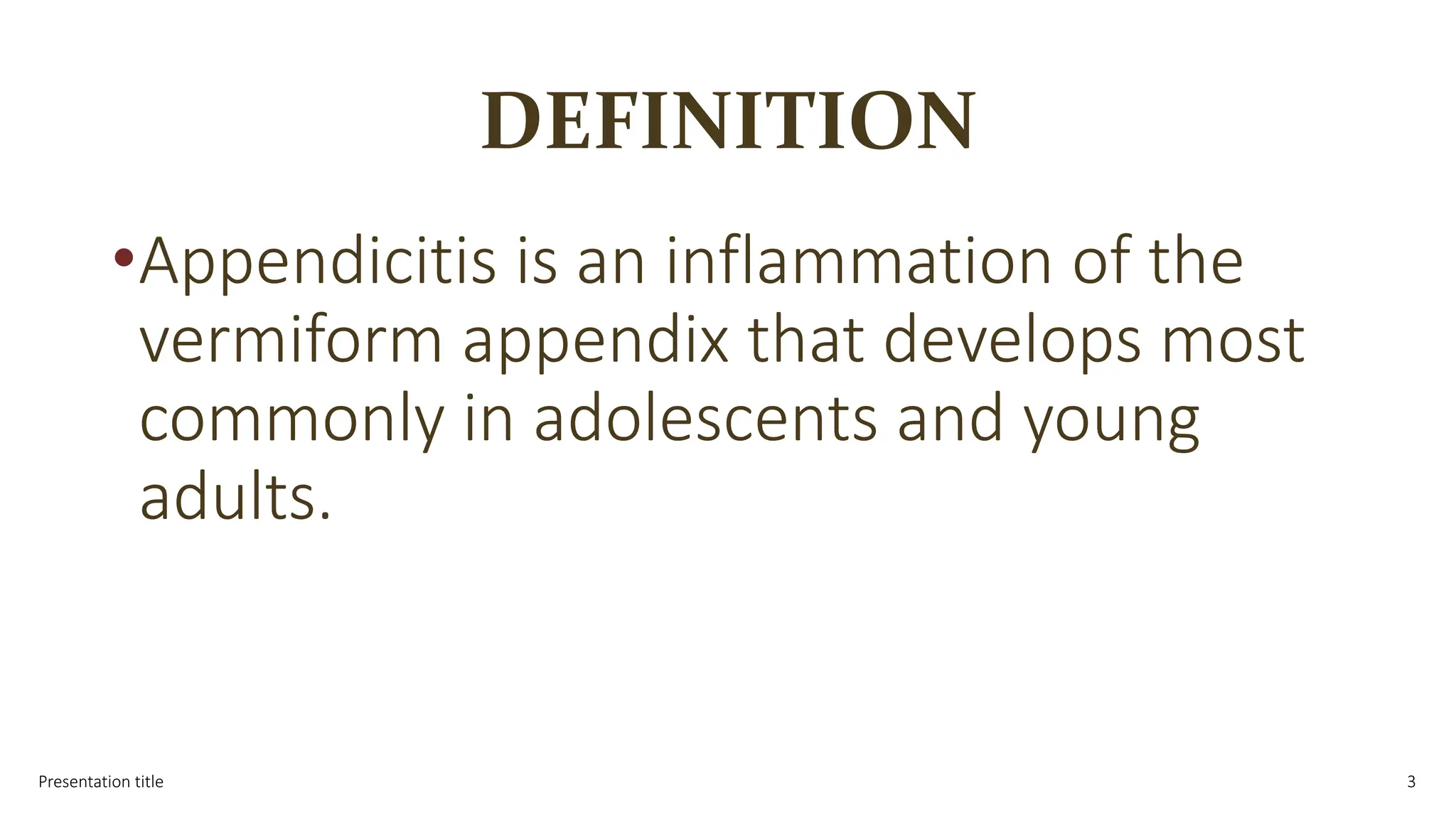 APPENDICITIS...ppt...MSN -I...SlideShare.... | PPTX