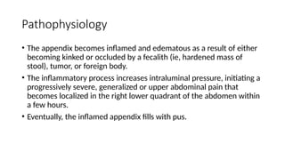 Appendicitis.pptx types clinical features | PPT
