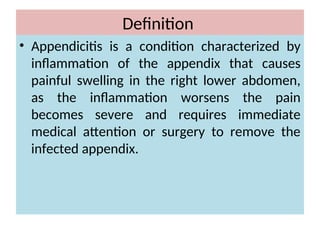 An Introduction to Appendicitis and its Management | PPT