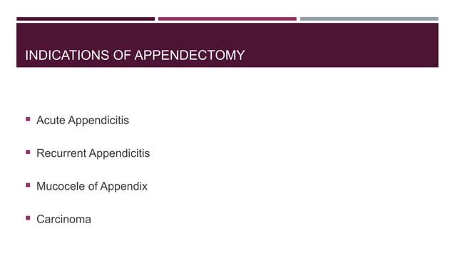 acute appendicitis symptoms, complications, &treatment | PPT