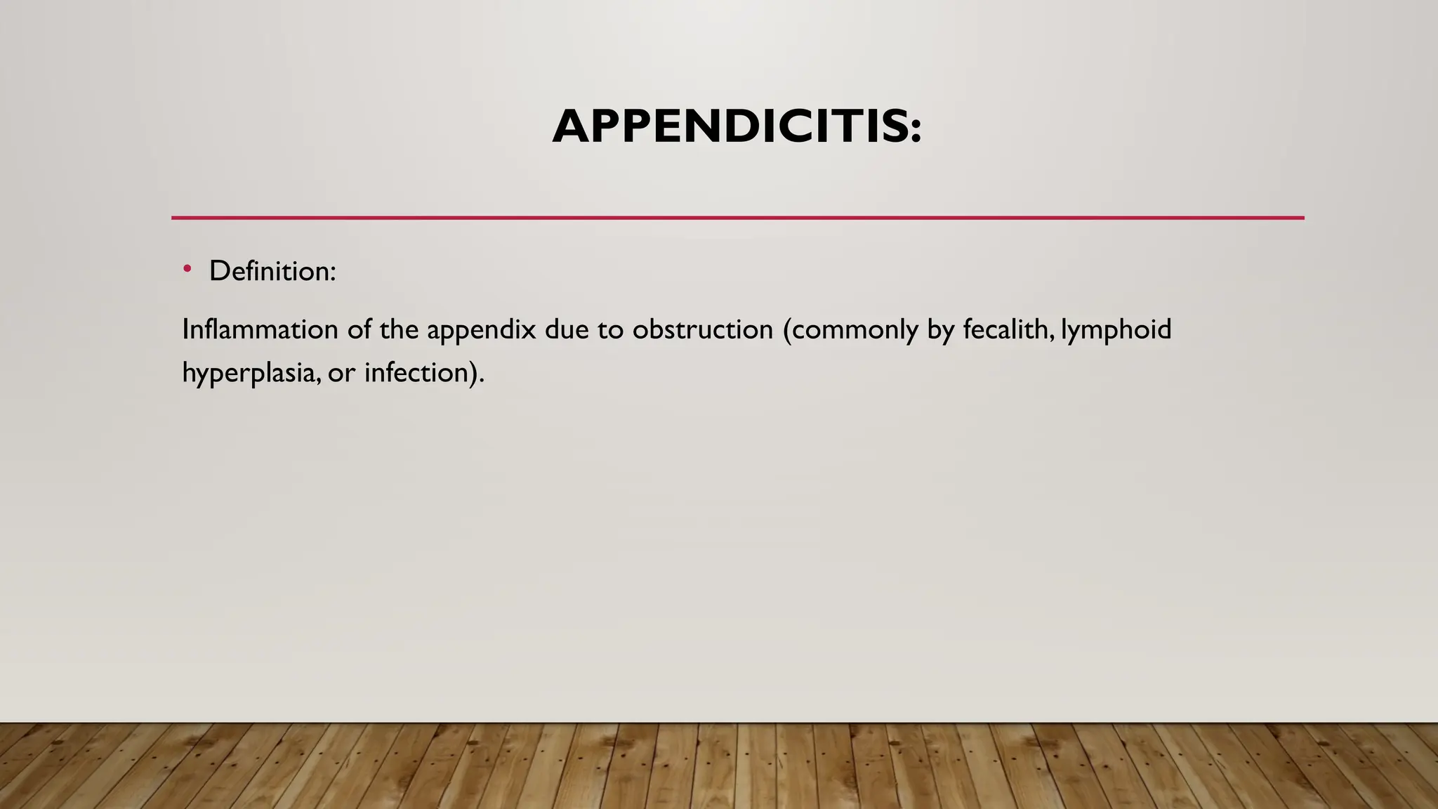 Appendicitis is inflammation of appendix .pptx