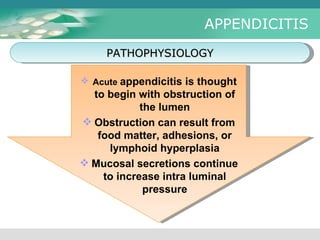 A P P E N D I C I T I S | PPT