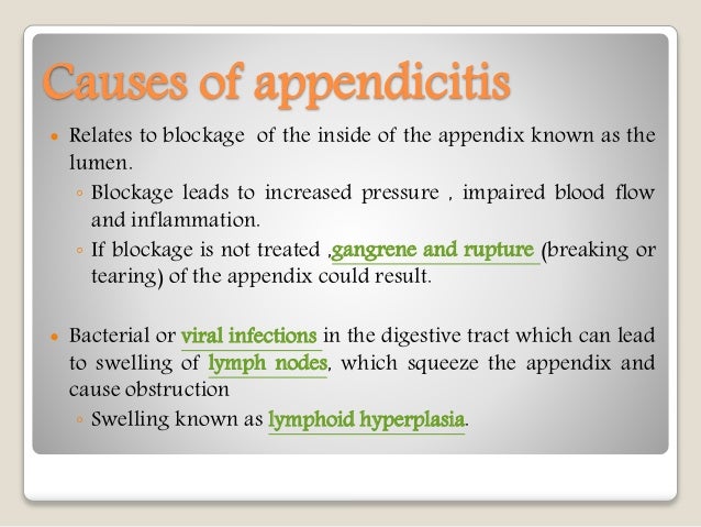 Appendicitis Symptoms Causes And Treatment