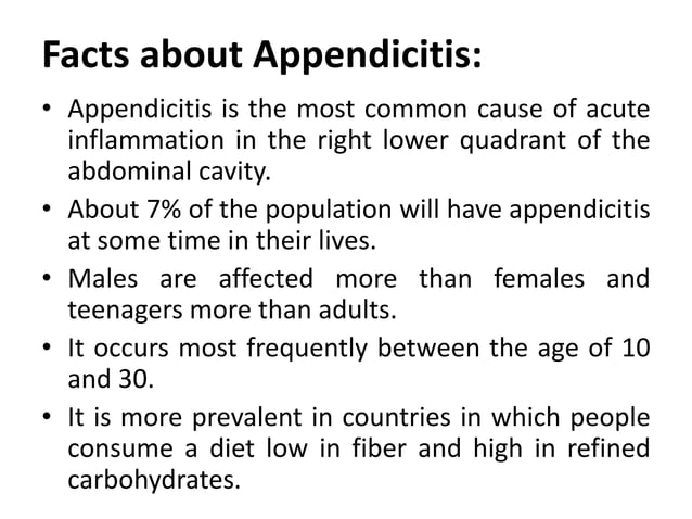 appendicitis in human body an overview .. | PPT