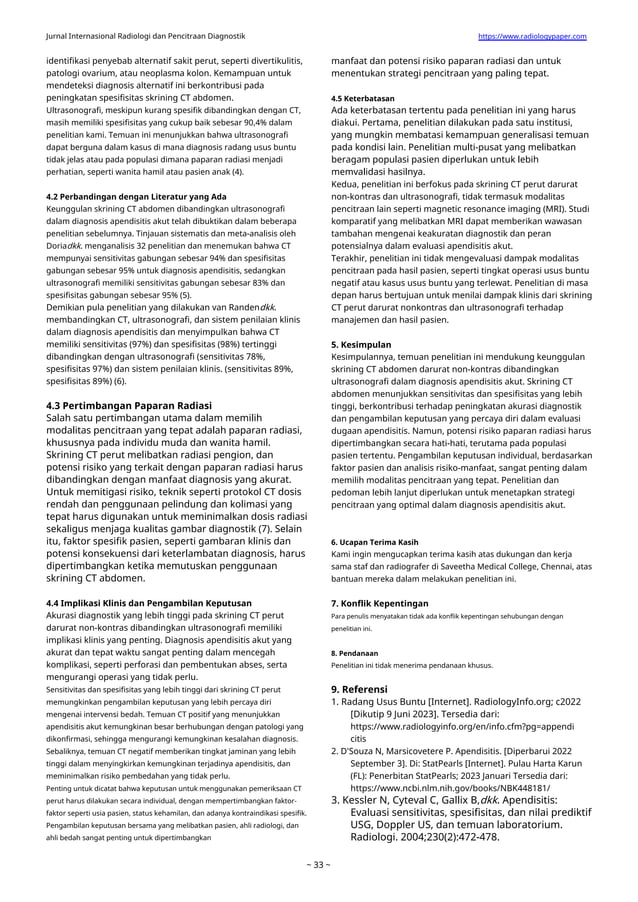 kasus appendicitis akut di rs india -bentuk case review | PDF