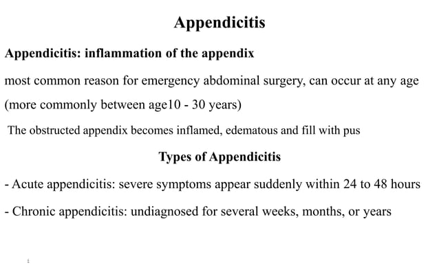 Appendicitis and hernia | PPT